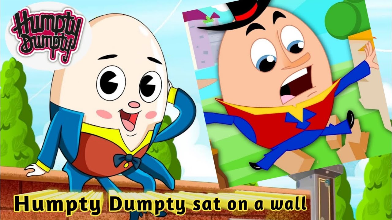 Humpty Dumpty sat on a wall || Nursery Rhymes || 3D Animation English ...