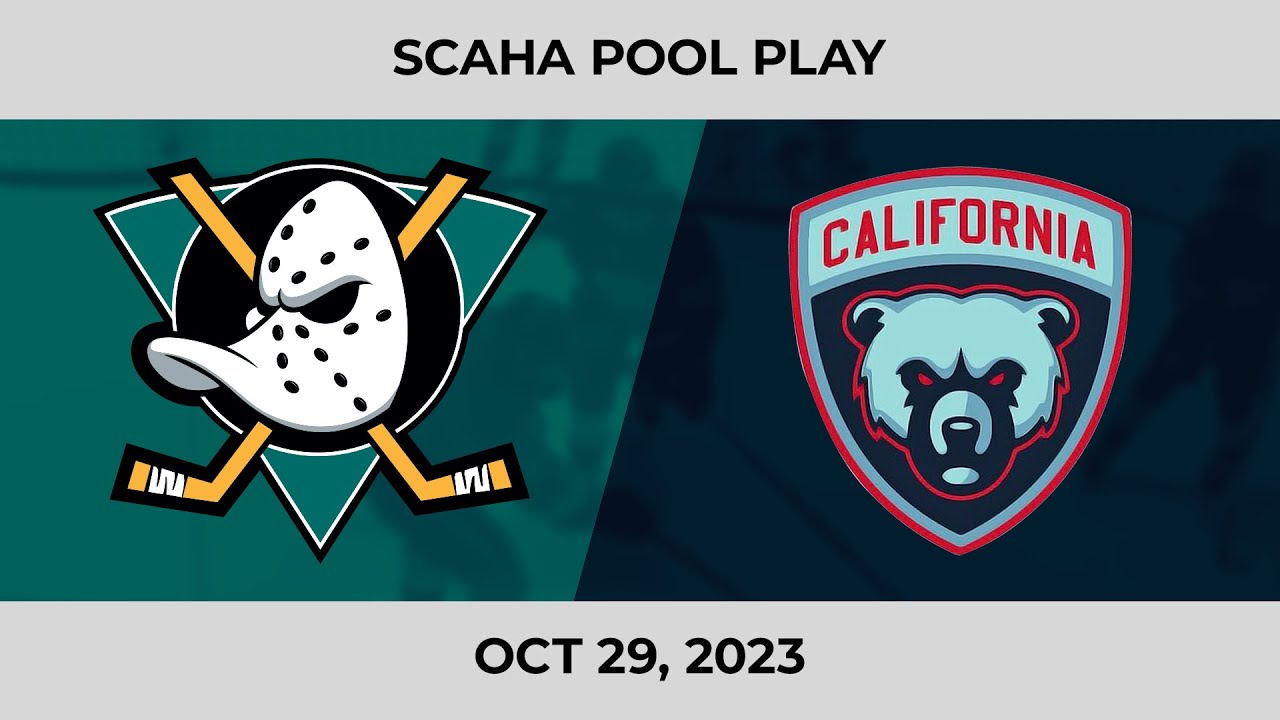 [231029] SCAHA: Jr Ducks 14U AA vs Bears - YouTube