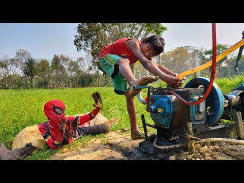 Spiderman gives full process when Sallow machine start. Tari is a video.