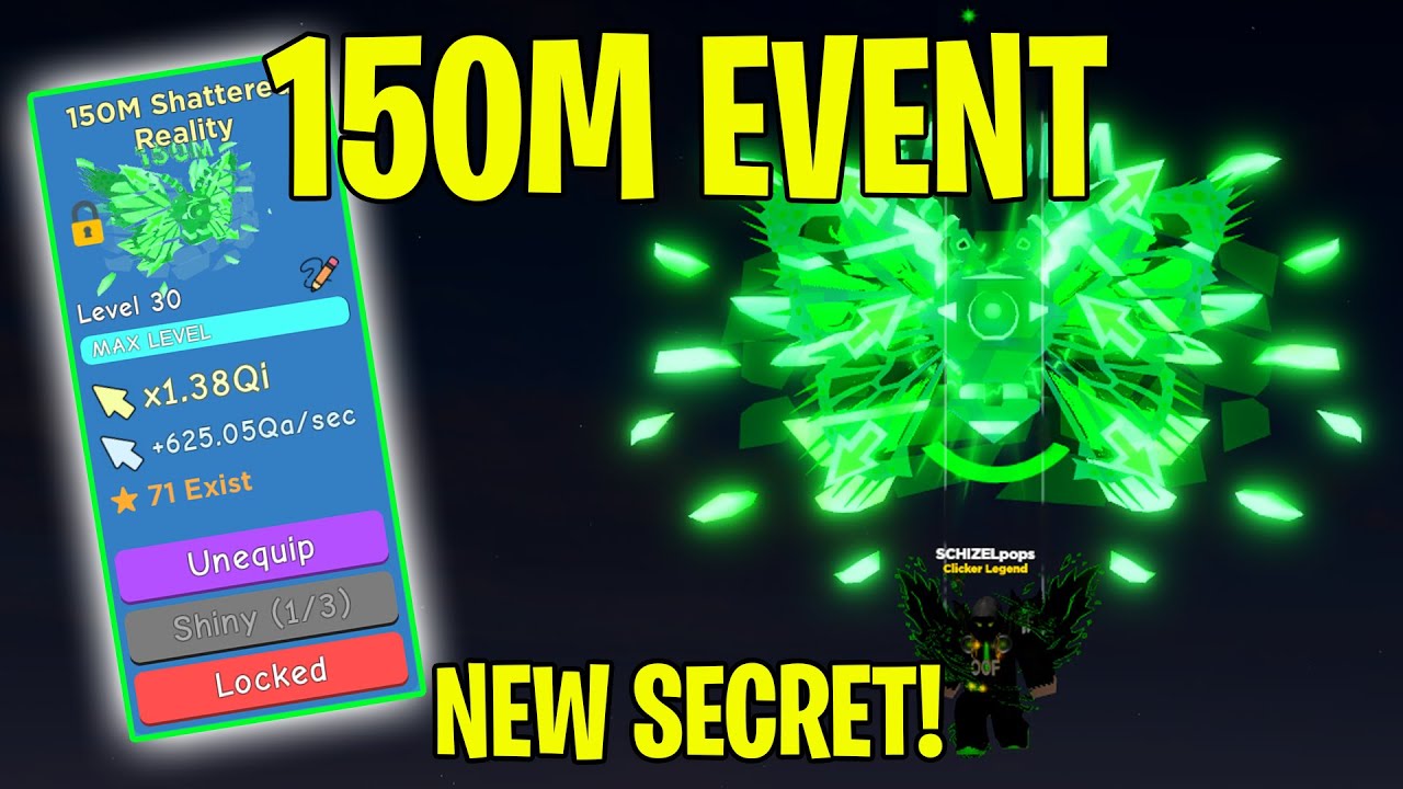 😳 OMG!! I Got The New Secret *150M Shattered Reality* In Clicker ...