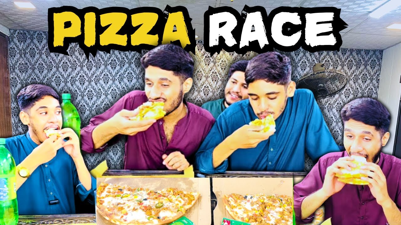 Pizza Eating Competition | Who Can Finish the Entire Pizza First ...