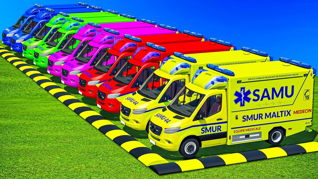 DELIVERING AMBULANCE SAMU, MAZDA, EXAUST FLAMES LAMBO & FS 25 CHAOS! FS ...