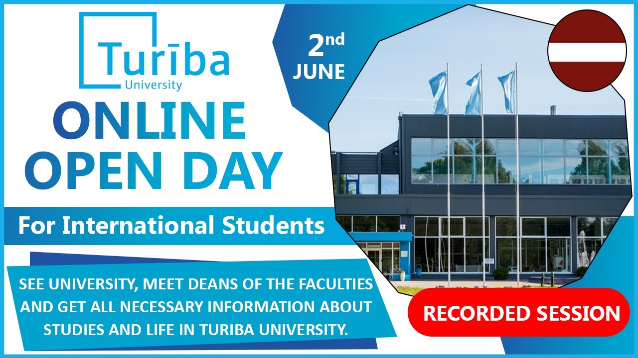 Study in Turiba University Latvia | Online Open Day for International ...