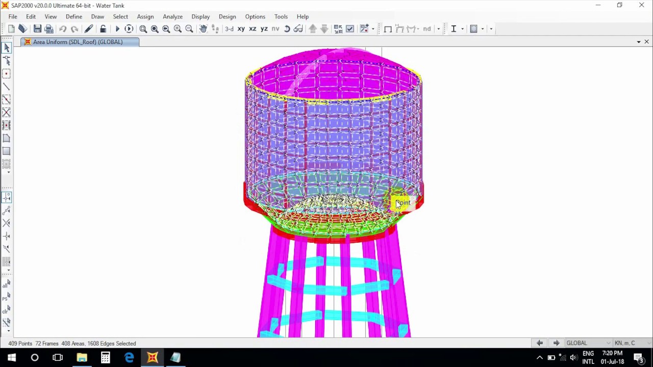 02_Sap2000 | Elevated Water Tank, Water Pressure_Tutorial Part #2 - YouTube