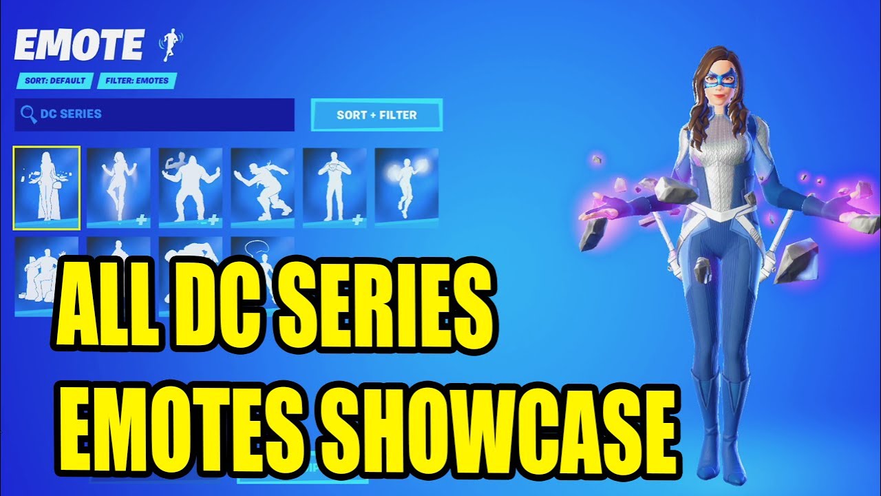 ALL DC SERIES EMOTES in Fortnite - YouTube
