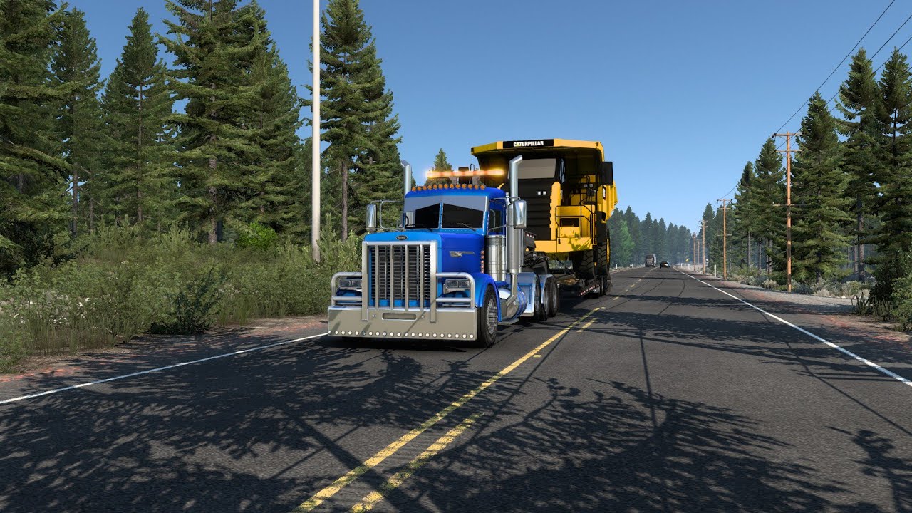 Massive Dump Truck to Oxnard, CA | Pinga 389, BWS Lowboy - YouTube