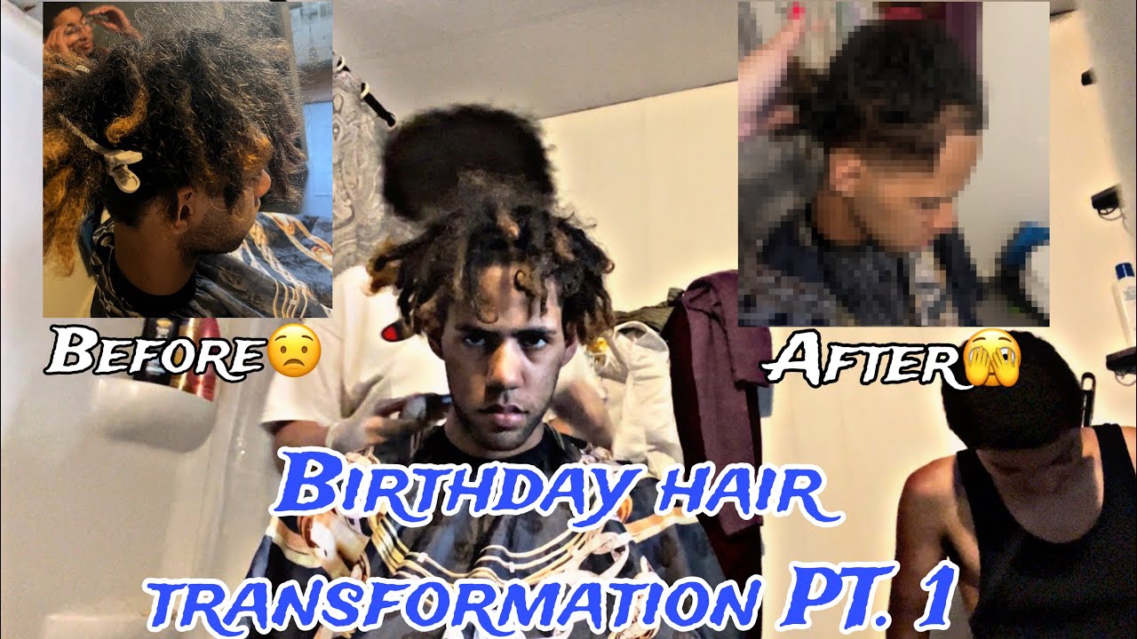 Birthday Haircut Transformation Pt.1 - YouTube