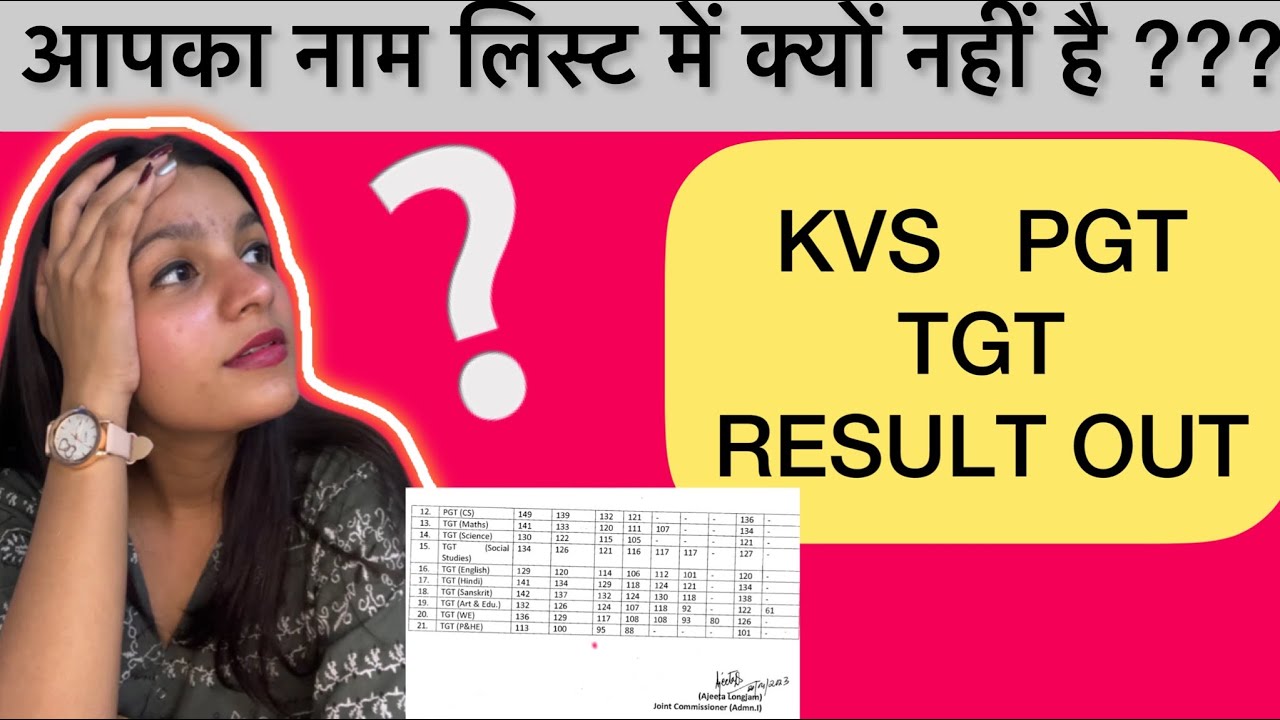 KVS TGT PGT Result Out! What Next? - YouTube