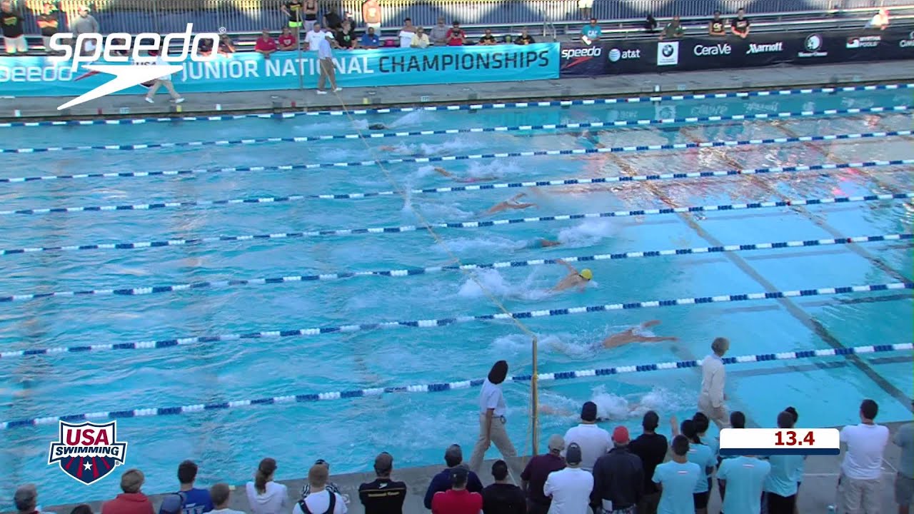 Men's 100m Butterfly A Final 2013 Junior Nationals - YouTube