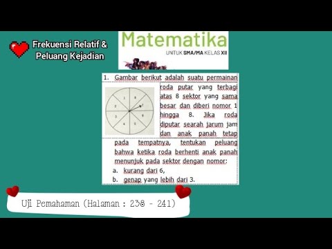 1. Gambar berikut adalah suatu permainan roda putar yang terbagi atas 8 ...