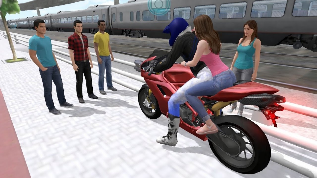Red Super Racing Bike🔥| Railway Track Escape Ride 💥 3D Driving Class ...