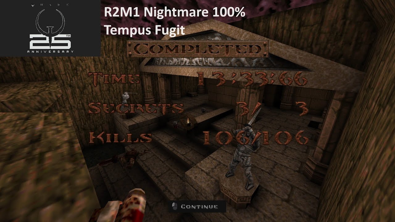 Quake 25th Anniversary Edition. R2M1 Nightmare 100% walkthrough with ...