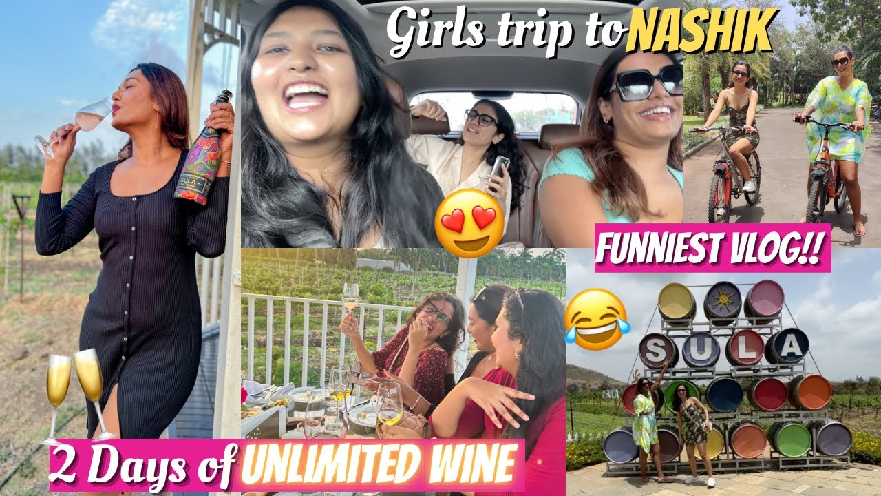 Girls trip to a WINERY! Unlimited wine for 2 days🥂 #TravelWSar - YouTube