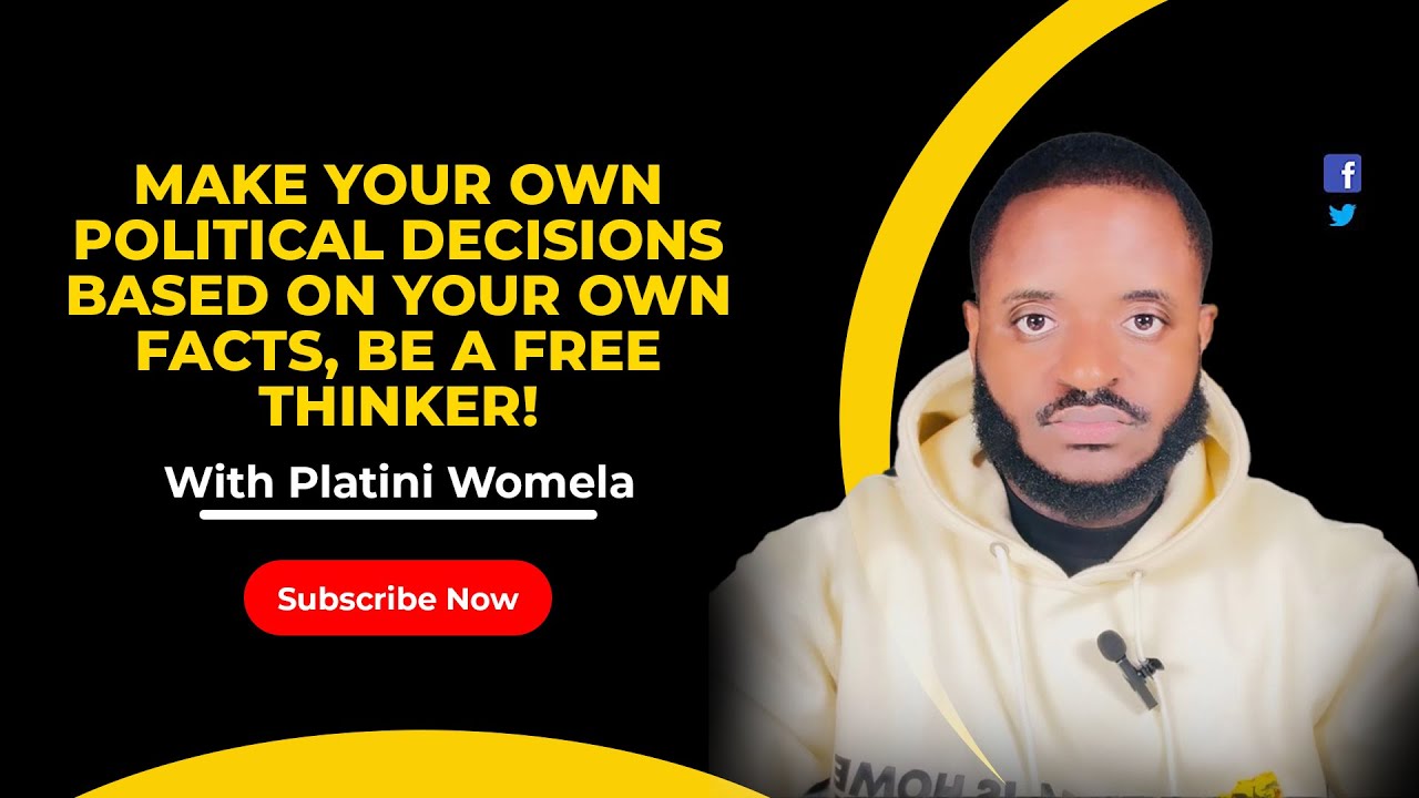 Be a free thinker, analyze the facts and make your own decisions. Do not follow the crowds ...