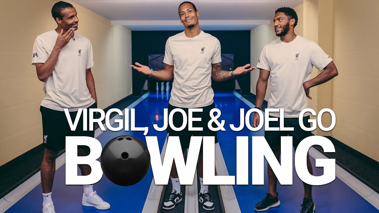 Virgil, Joe & Joel go bowling | Liverpool defenders' Kegel challenge ...