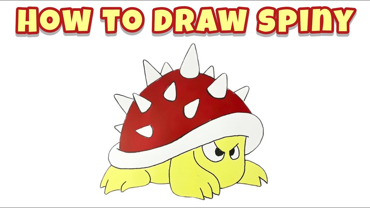 How to Draw Enemy Spiny Artwork from New Super Mario Bros. 2 – Drawing ...