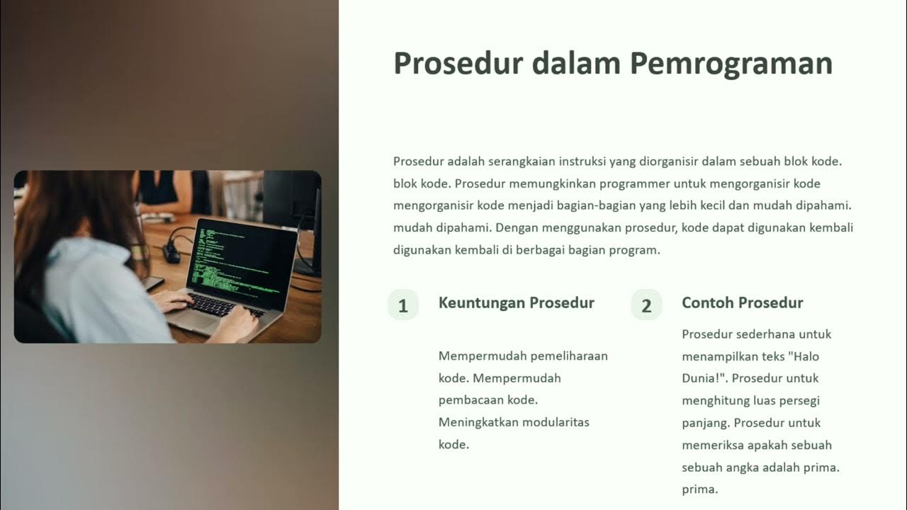 memahami prosedur dan fungsi dalam pemrograman - YouTube