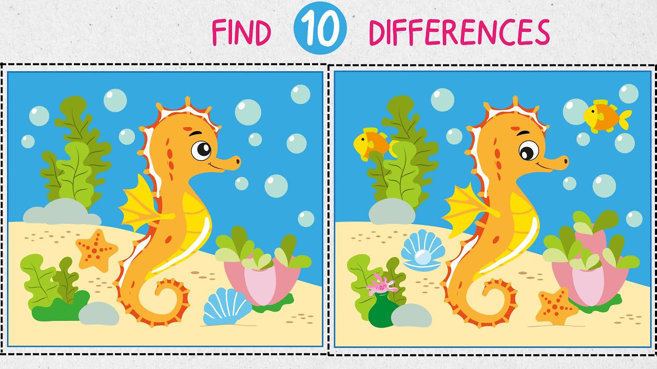 Can You Spot 10 Difference | Find The Difference | part-1 #findthedifference #puzzles # ...