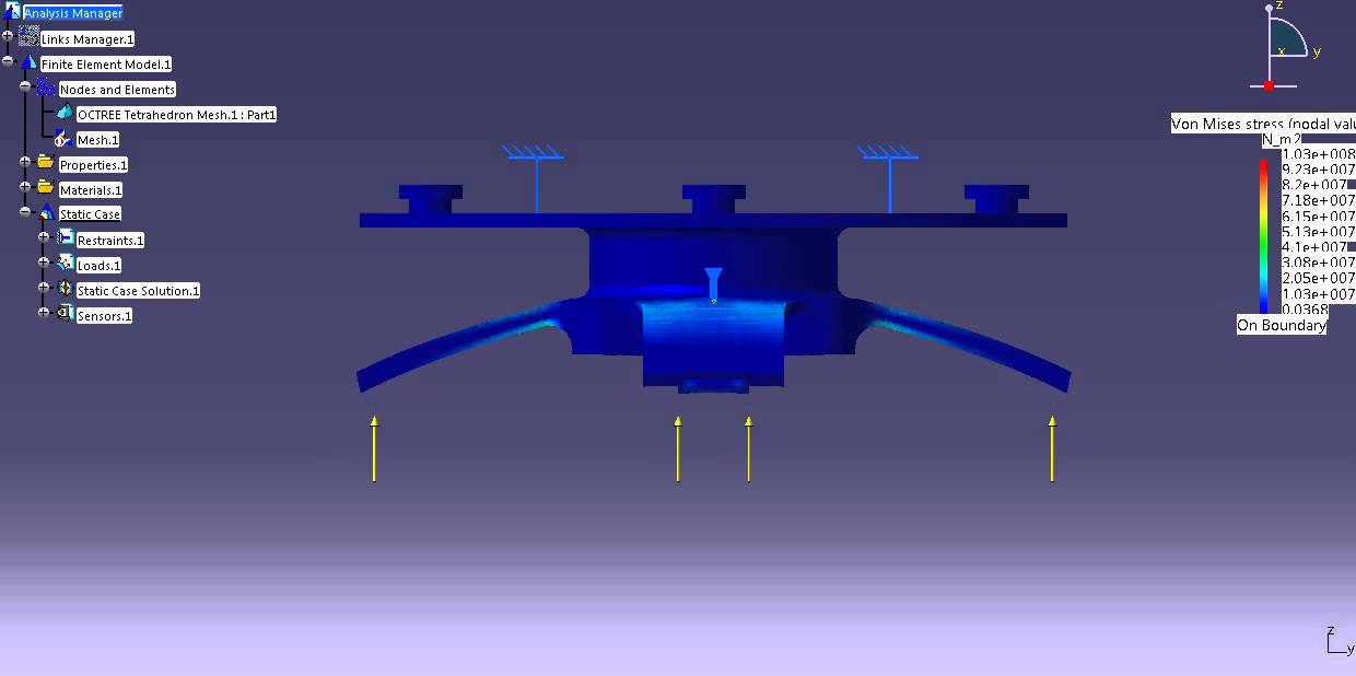 3D Prototype of Mars Lander leg impact stress - YouTube