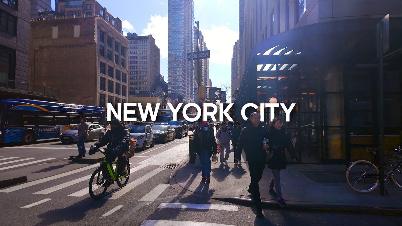 4K New York Walk - Sunny Walking tour in Manhattan, NYC - YouTube