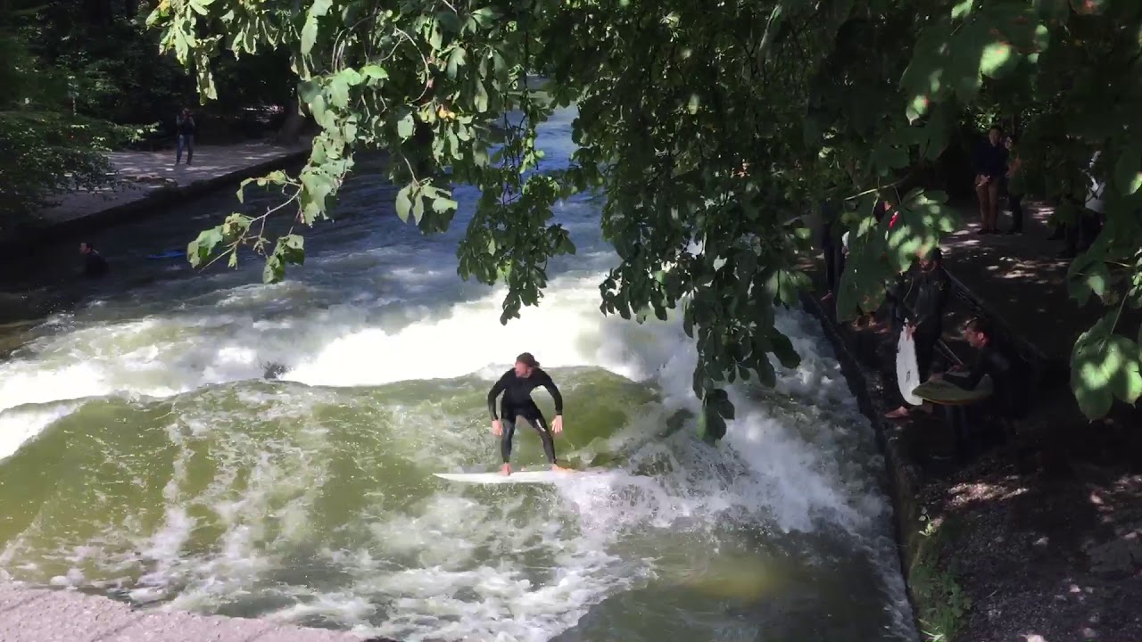 Crazy Surf At Munich in a River - YouTube