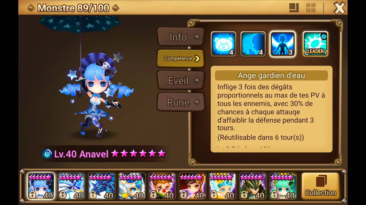 Summoners war - Android - LV40 Anavel occult girl - YouTube