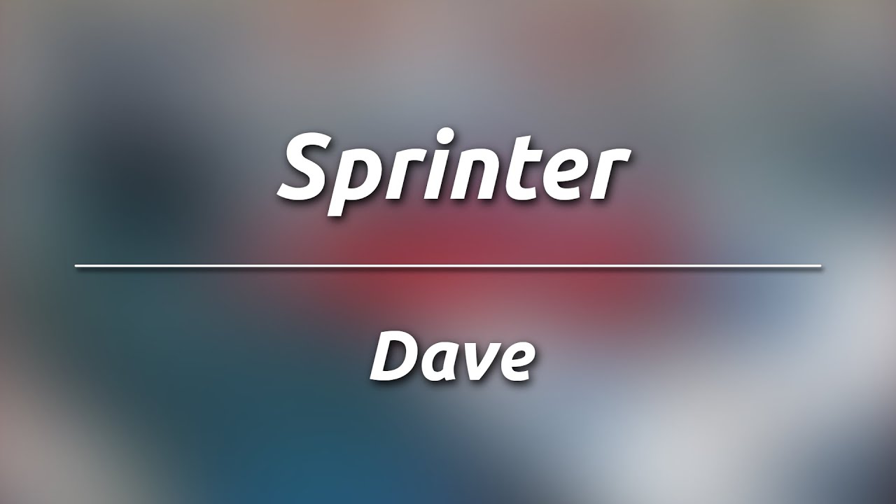 Dave - Sprinter (Karaoke/Instrumental) - YouTube