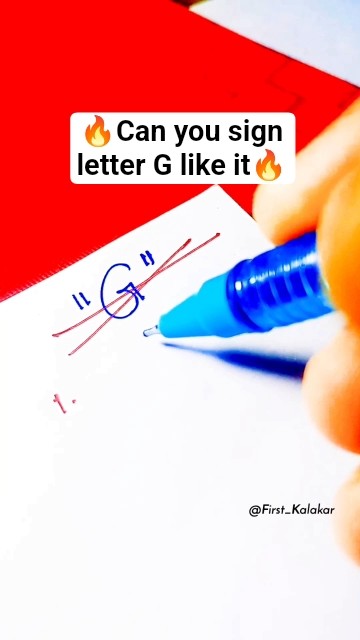 G harfiga imzolar 😎How to sign the letter G? ️#signaturestyle # ...