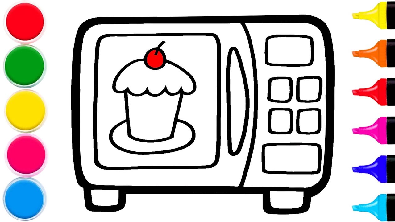 How to Draw a Microwave | Easy Step by Step for Beginners - YouTube
