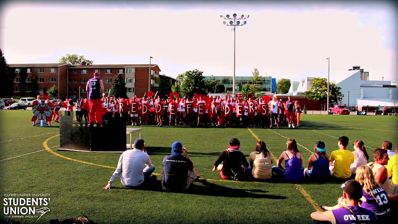 O-Week 2013 | Laurier | Waterloo Campus | Red Defenders Cheer Off - YouTube
