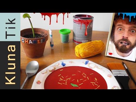 EATING PAINT SOUP!! Kluna Tik Dinner #52 | ASMR eating sounds no talk
