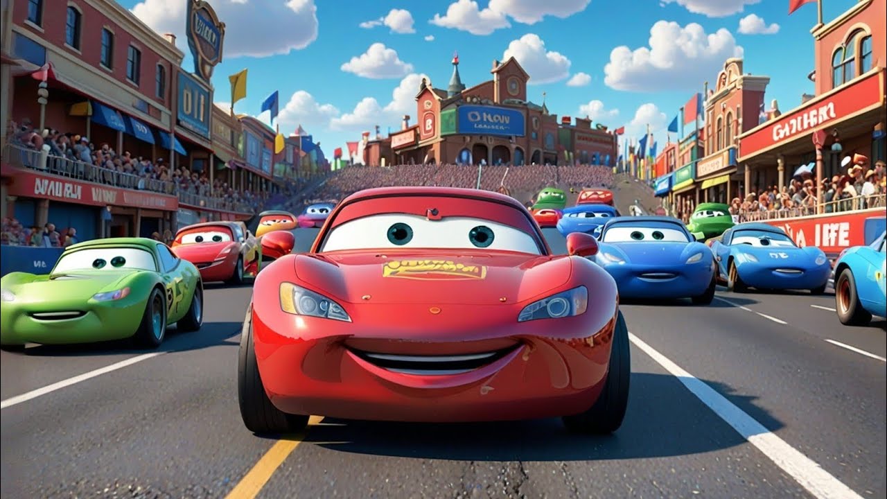 The Great Car Race of Autoville | Pixar cars - YouTube