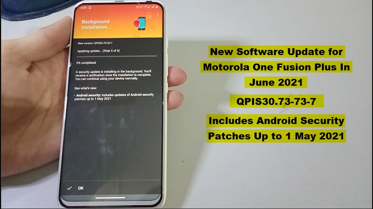June 2021| New Software Update for Motorola One Fusion Plus - YouTube