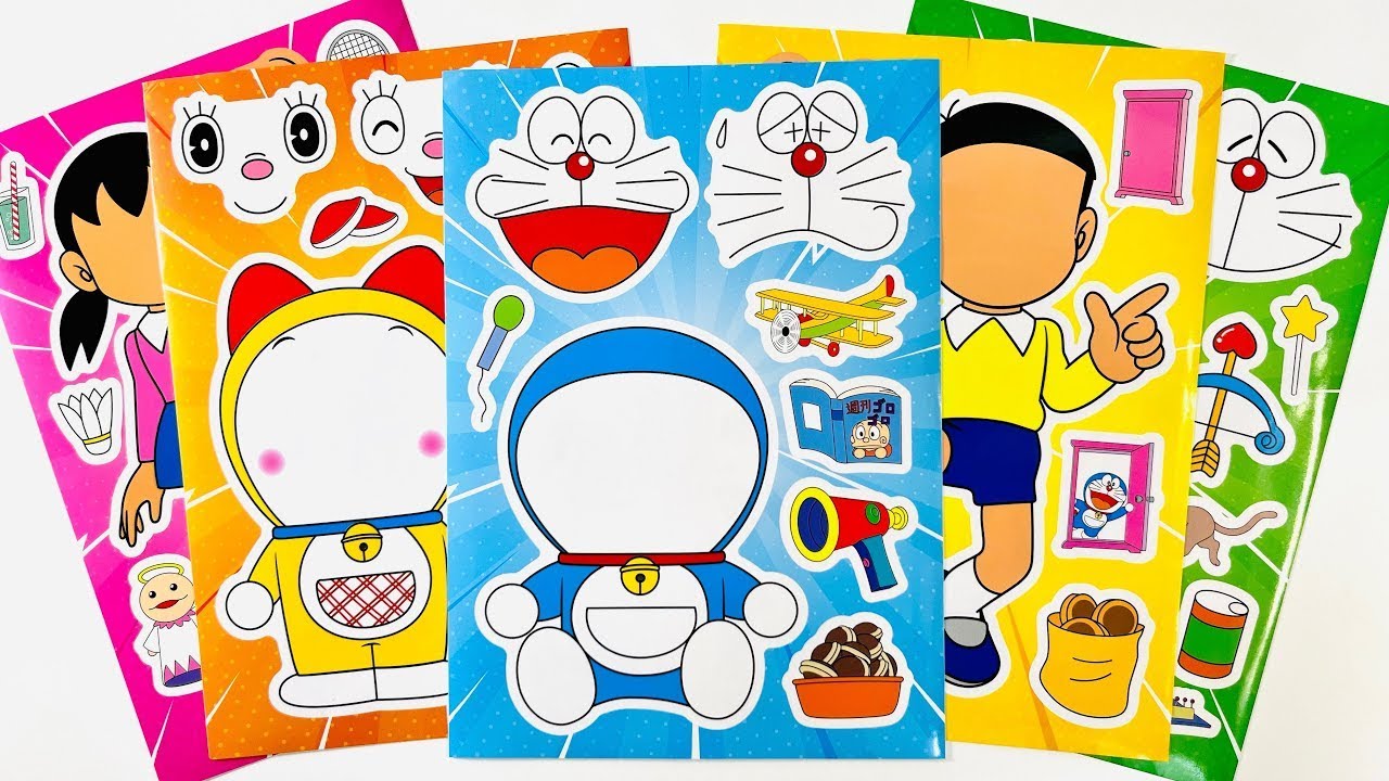 10 Minutes Satisfying with Decorating a Doraemon Sticker Book ASMR 💛 ...