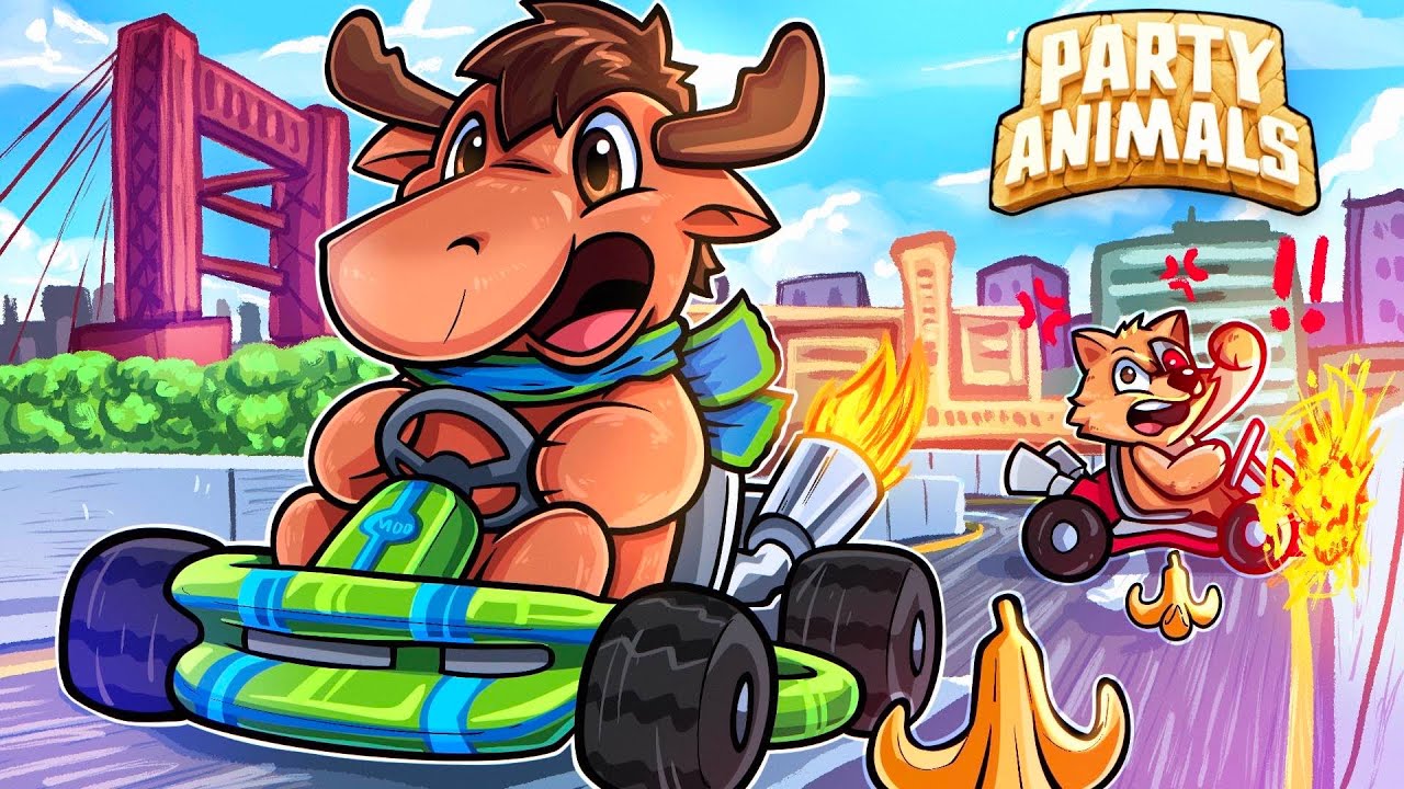 Mario Kart in Party Animals Makes Terroriser RAGE! - YouTube