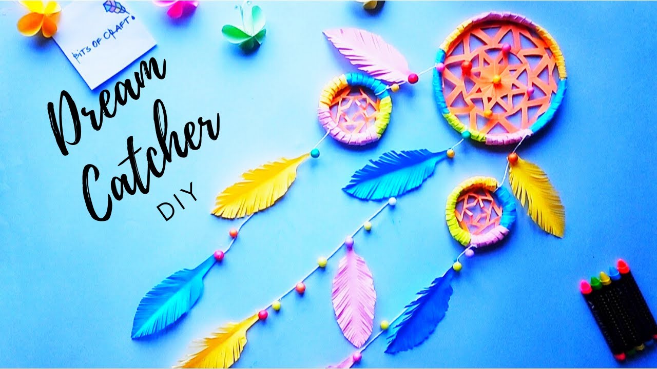 DIY Dream catcher/Using paper/wall hanging. - YouTube
