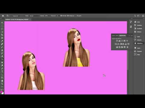 One image transform colour of shirt and lipstick into two images.