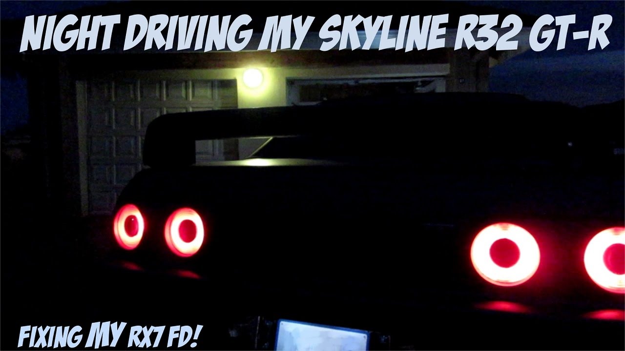 Nissan Skyline R32 GT-R Night Driving | Fixing Mazda RX7 FD3S - YouTube