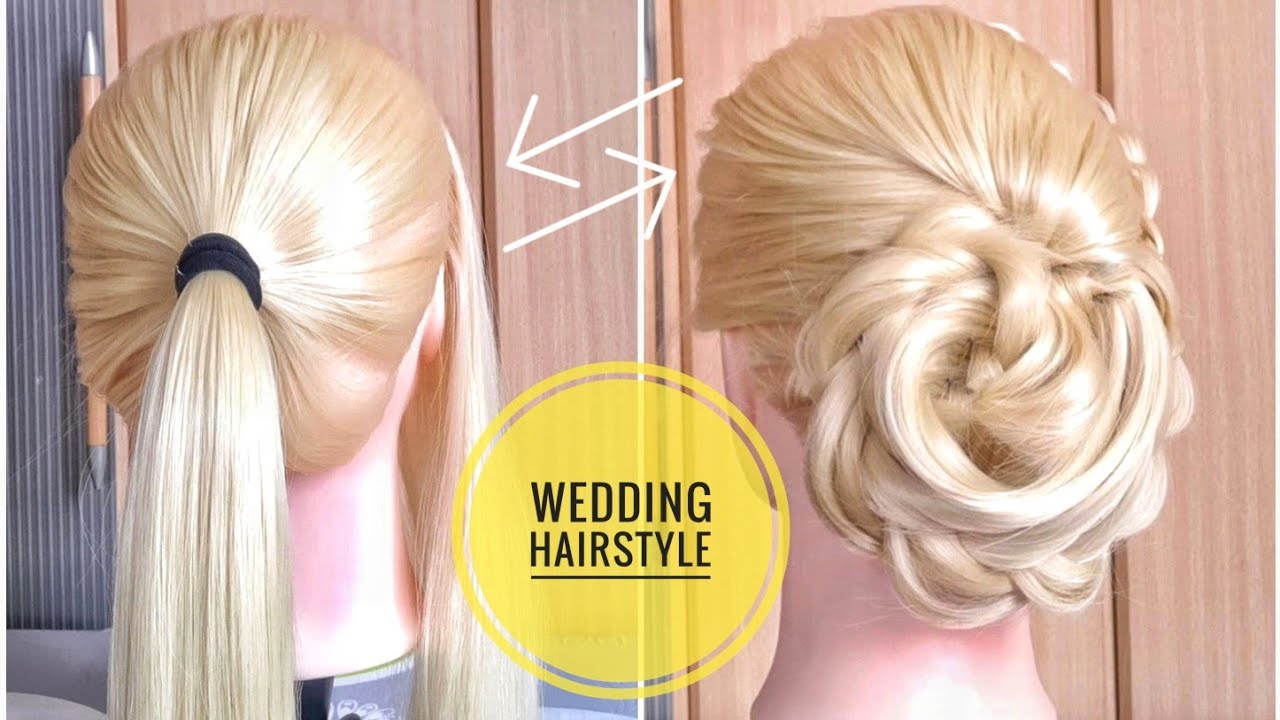 Flower Braid Bun || Hairstyle for Bridesmaids / wedding guest ...