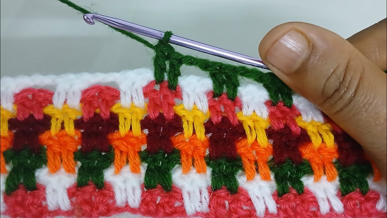 Absolutely easy multicolour/checkered crochet pattern #trending# ...