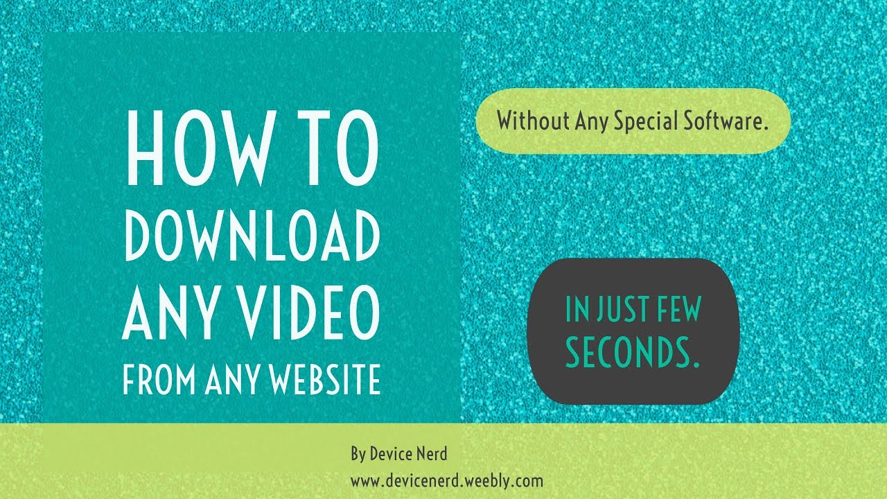 How To Download Any Video From Any Website | Fast And Easy. - YouTube