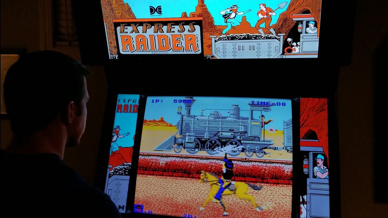 Express Raider Arcade Cabinet MAME Gameplay w/ Hypermarquee - YouTube