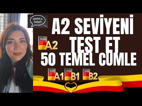 A2  Seviyesi Almanca Testi | 50 Günlük Hayat Cümlesi ile Almanca Becerinizi Test Edin! #almanca 