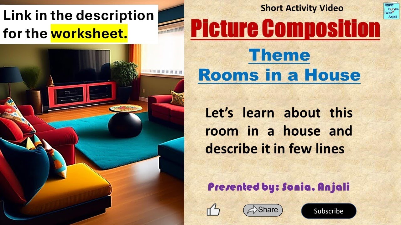 Picture Writing. Rooms in a house. Picture composition. Learn English ...