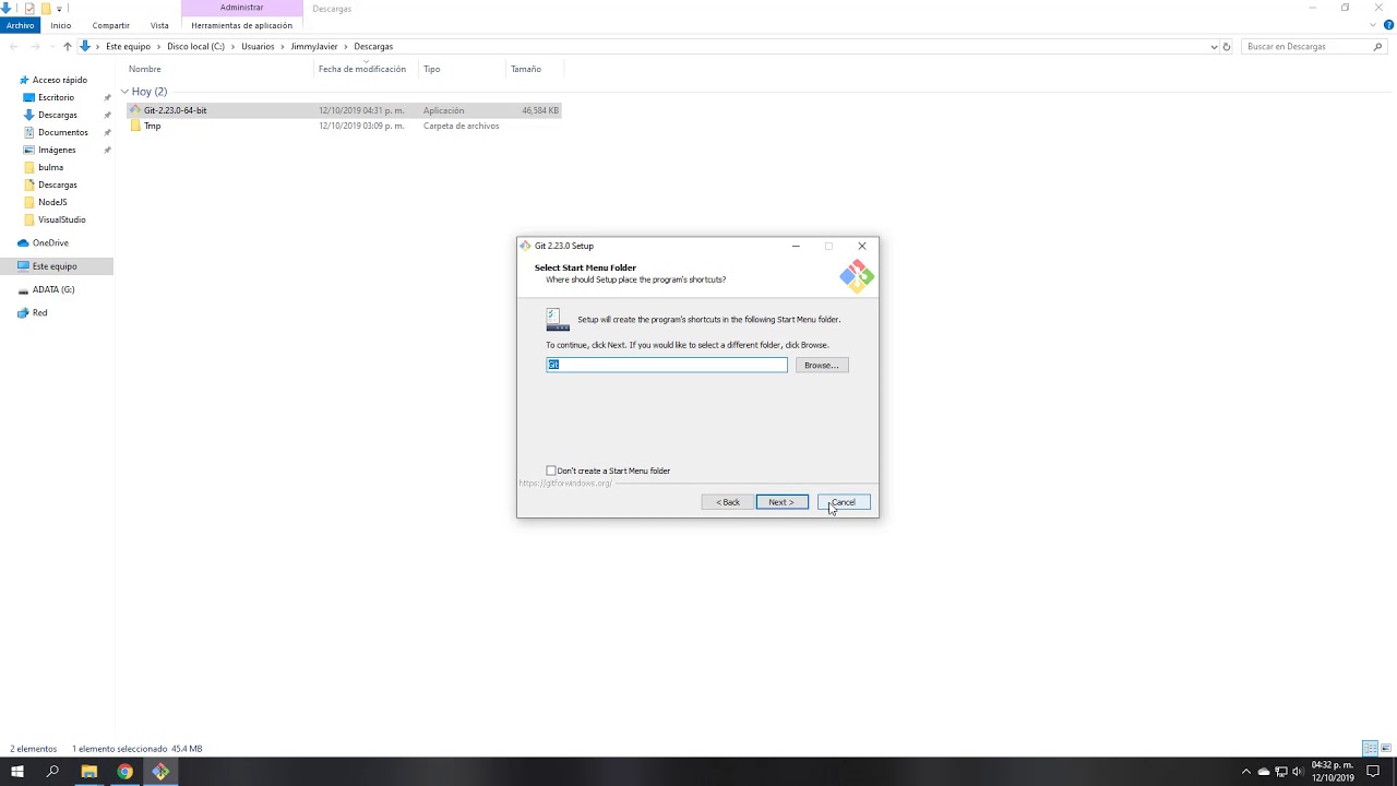 Instalación de Git en Windows 10 - YouTube