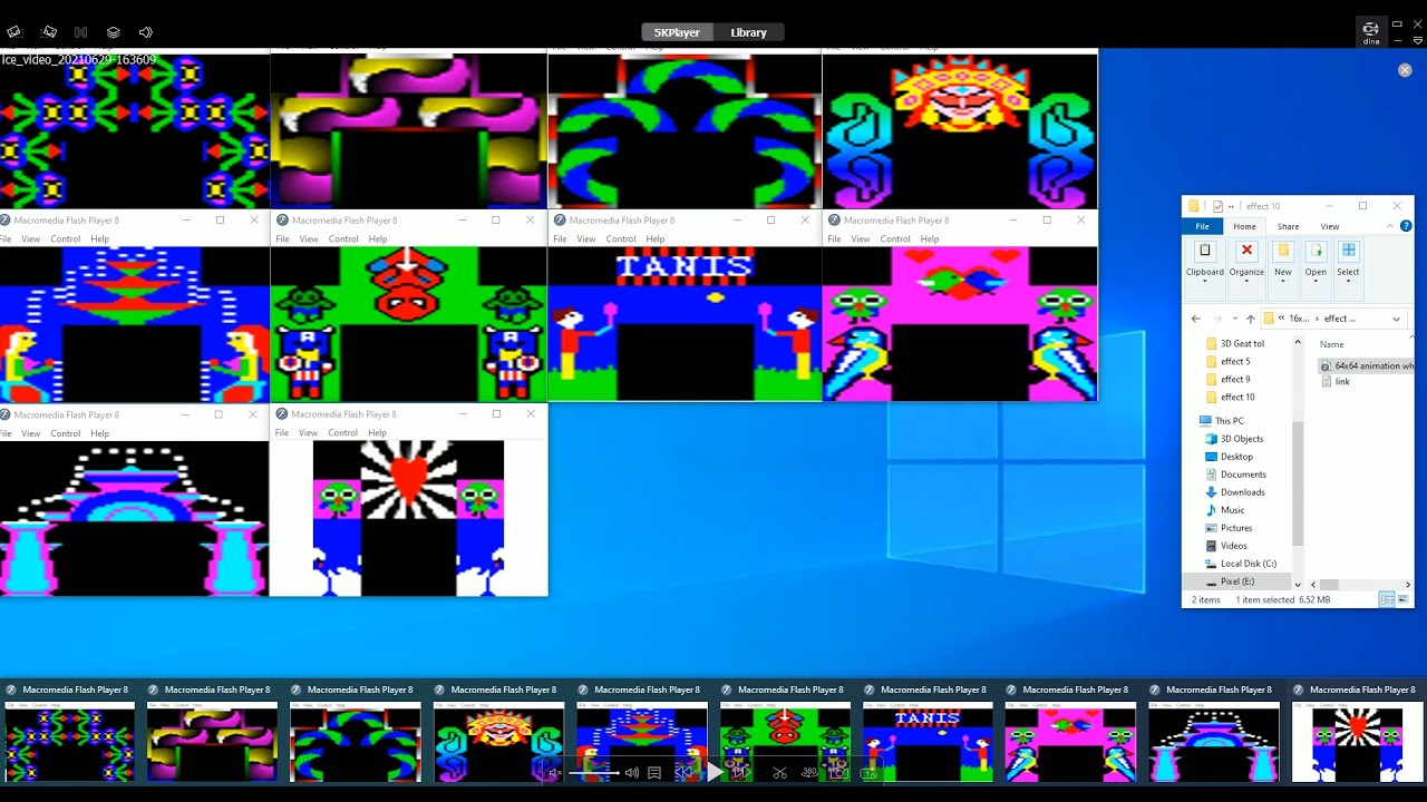 16x32 pixel 5 part multilayer 3D gate effects for T8000 part 9 - YouTube