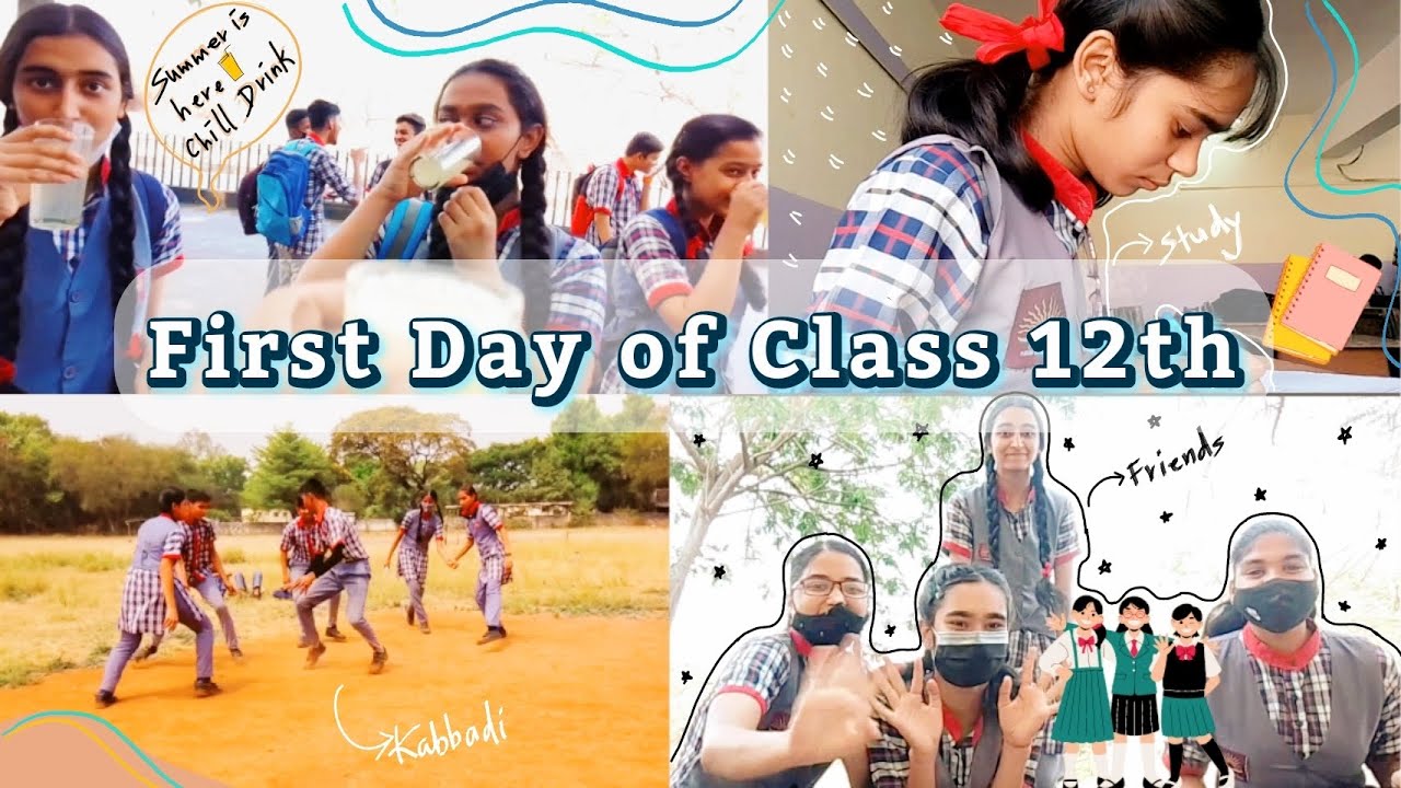 First Day of 12th Grade (SCHOOL VLOG) | CBSE India + New Session ...