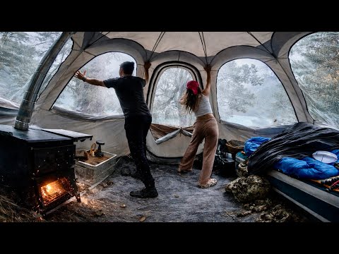 ÇADIR ŞİDDETLİ FIRTINAYA DAYANAMADI! EN TEHLİKELİ KAMPIMIZ