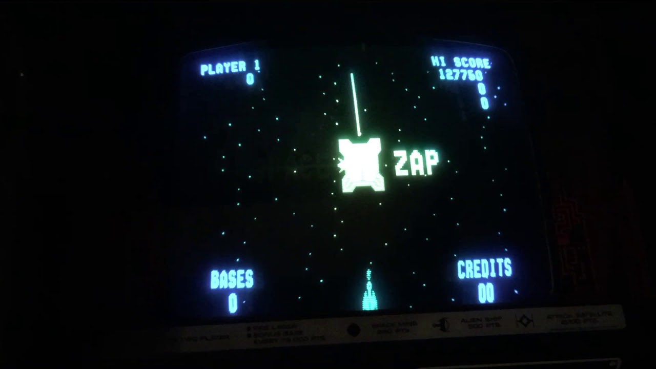 Midway Space Zap board test - YouTube