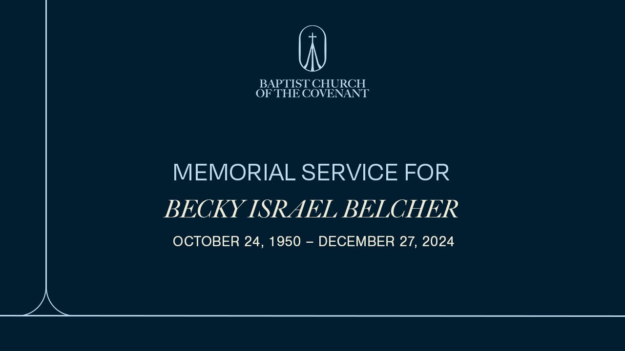 Becky Belcher Memorial Service January 18, 2025 - YouTube